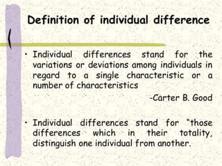 Individual difference | PPT