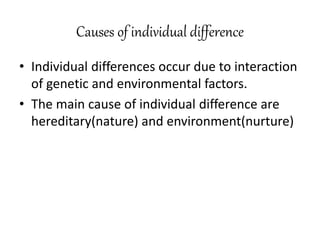 Individual difference | PPTX