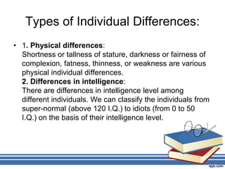 Individual difference | PPTX