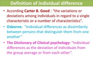 Individual difference | PPTX