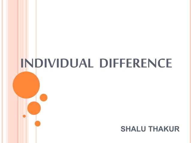 Individual difference | PPTX