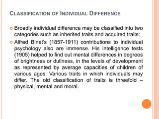 Individual difference | PPTX
