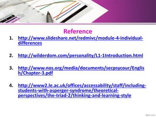 Individual difference and its effects on learning | PPT