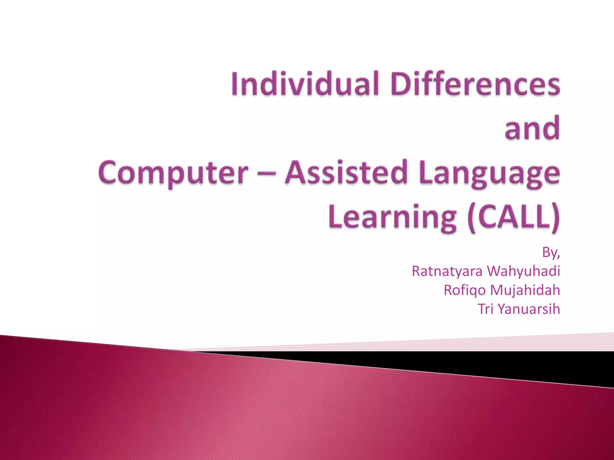 Individual differences | PPT