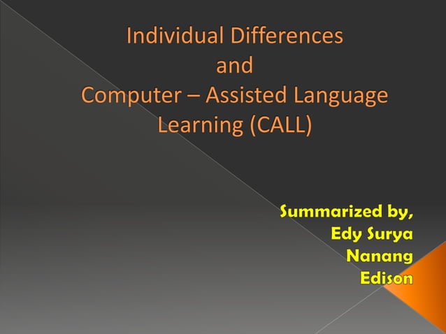Individual differences | PPT