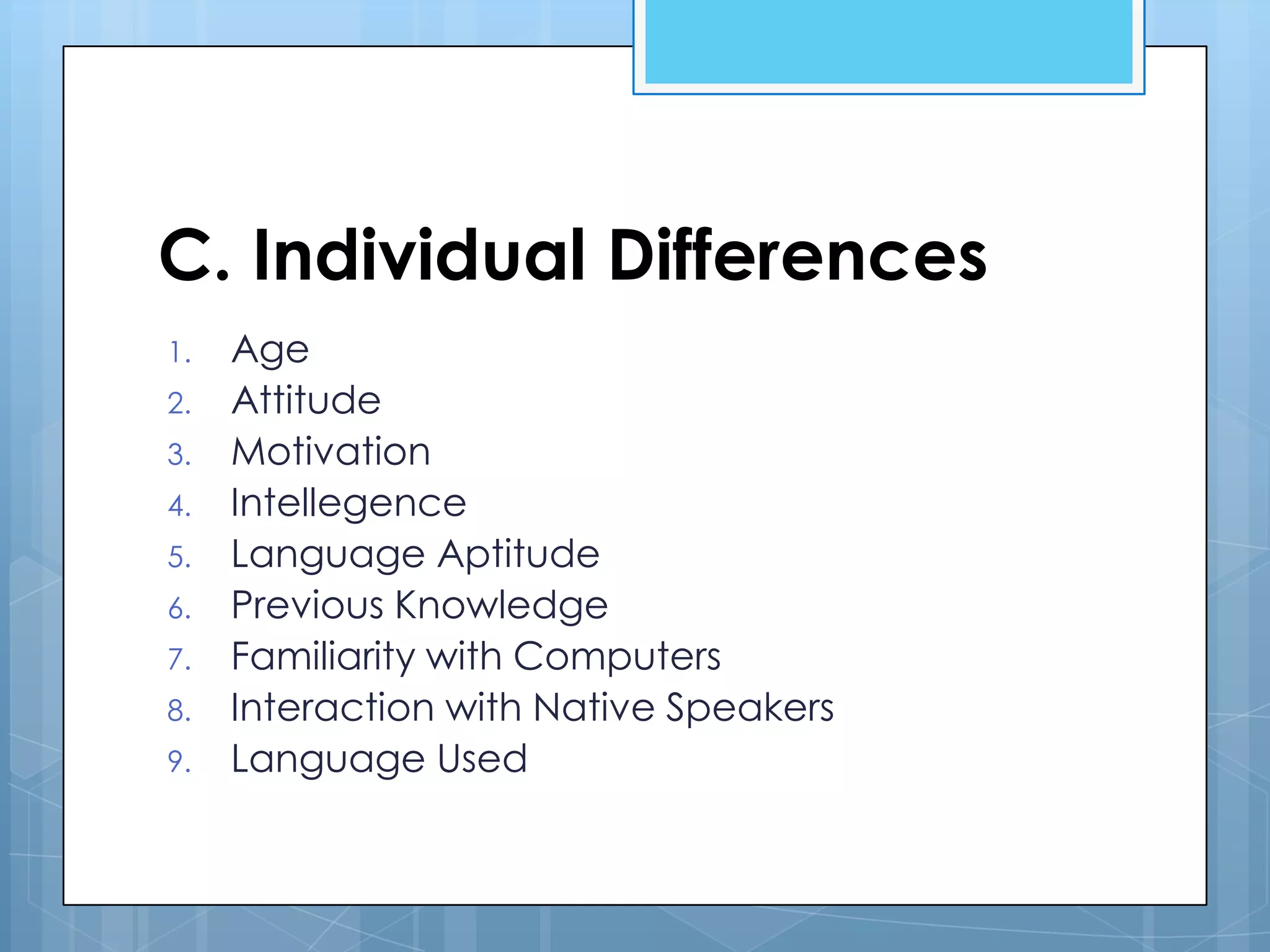 Individual differences | PPT