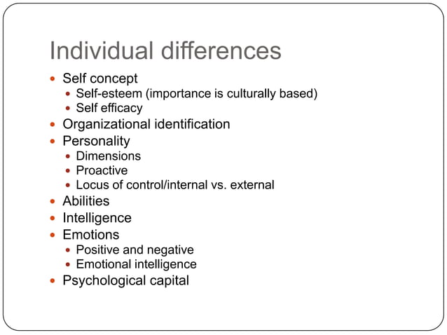 Individual differences | PPTX