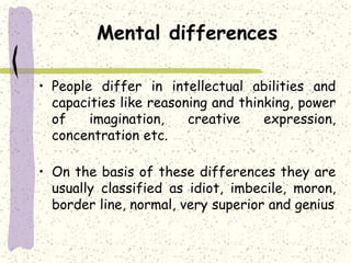 “Individual difference and educational implications- thinking ...