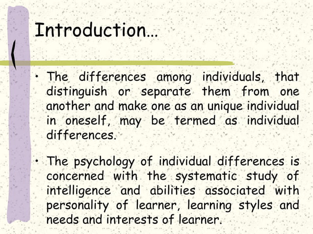 “Individual difference and educational implications- thinking ...