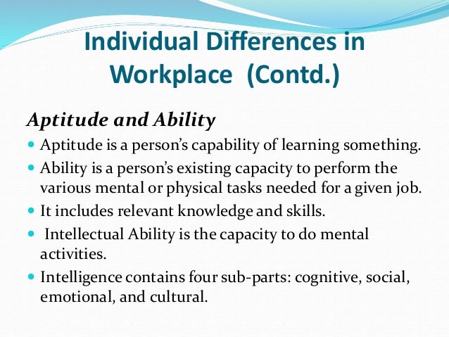 Individual Differences individual-differences