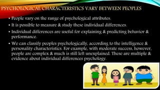 Individual differences | PPTX