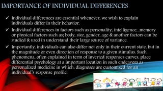 Individual differences | PPTX