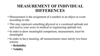 Individual differences | PPTX