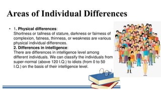 Individual differences | PPTX | Educational Assessment | Education