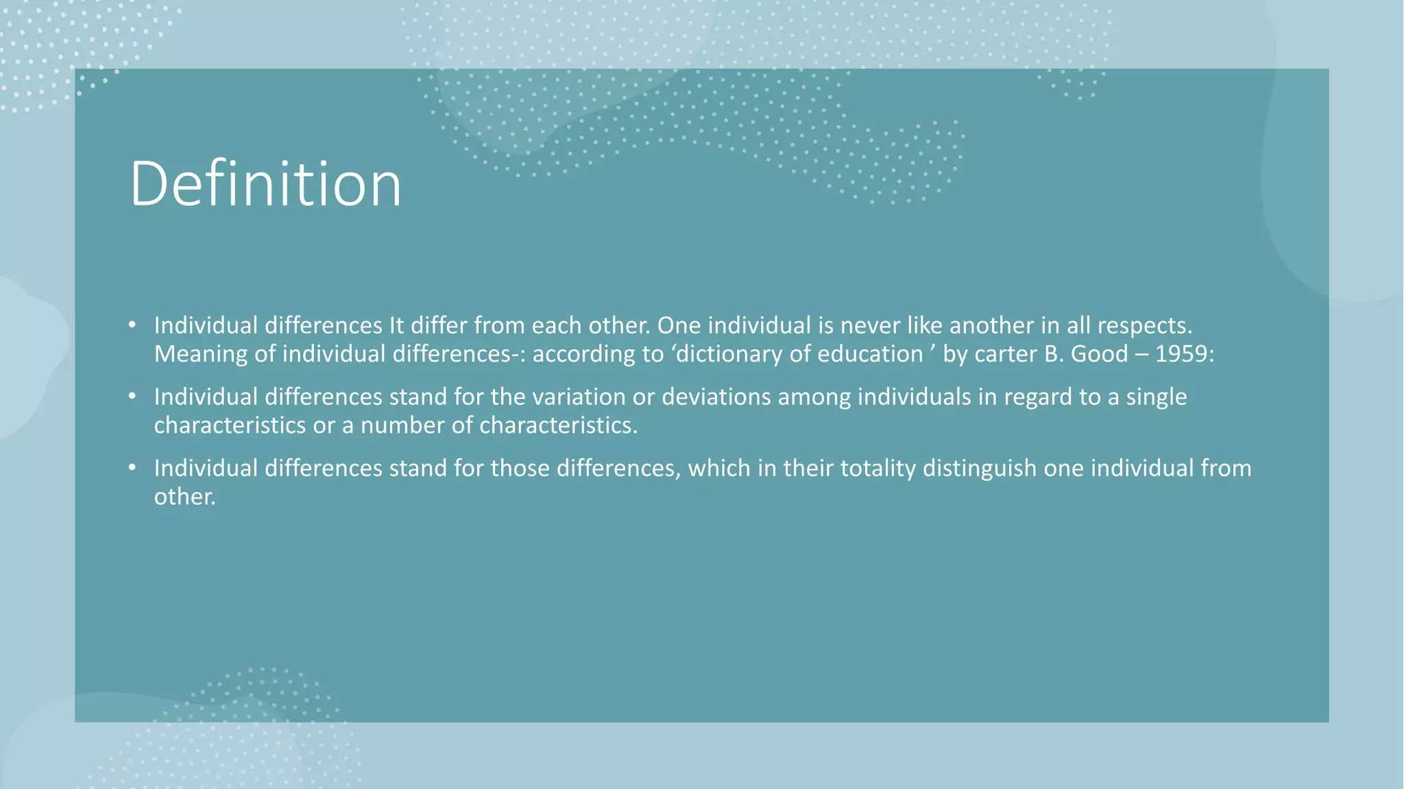 Individual differences | PPTX