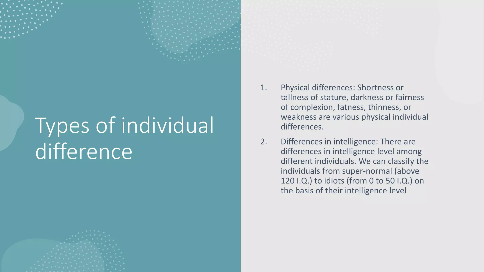 Individual differences | PPTX
