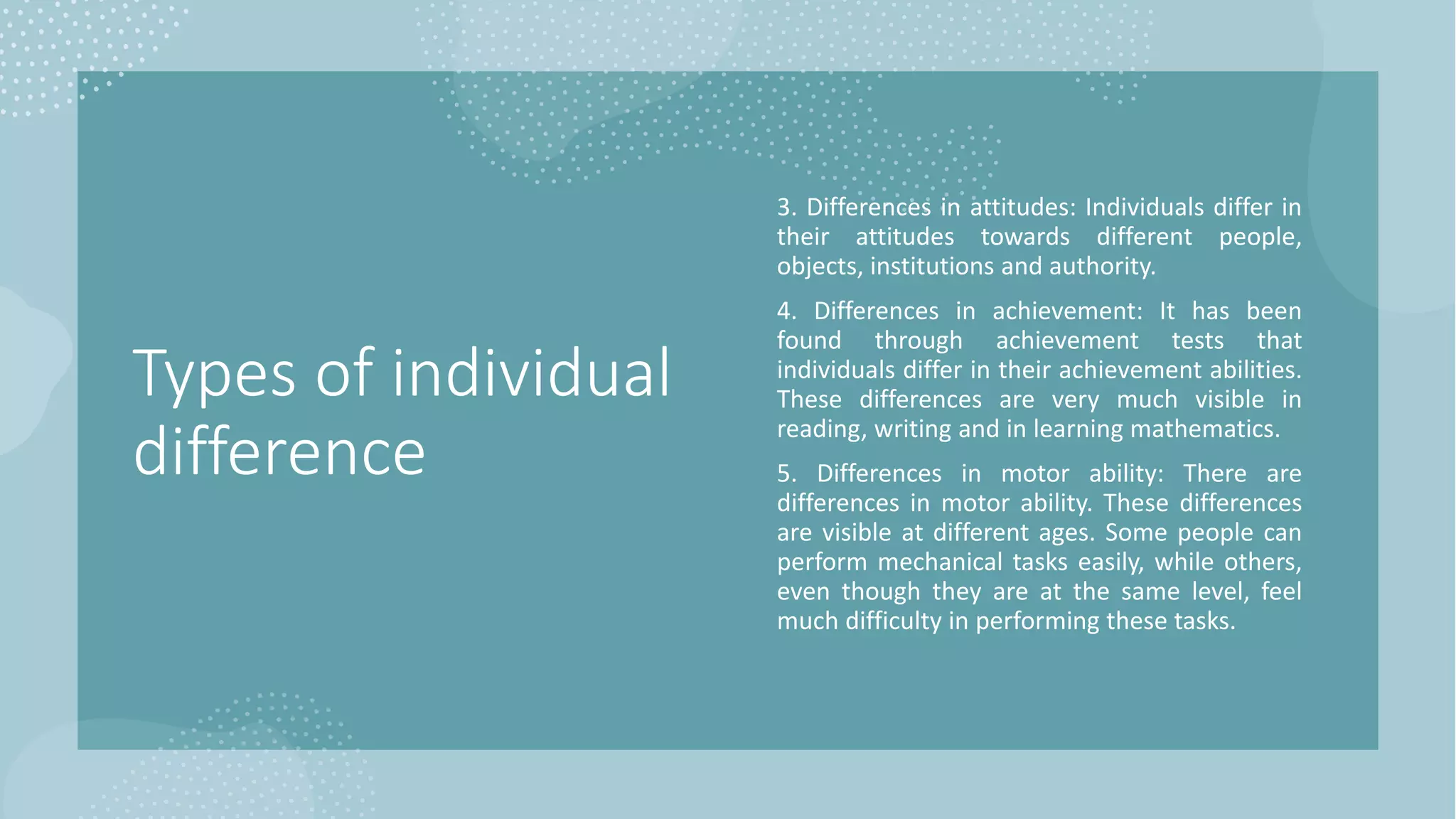 Individual differences | PPTX