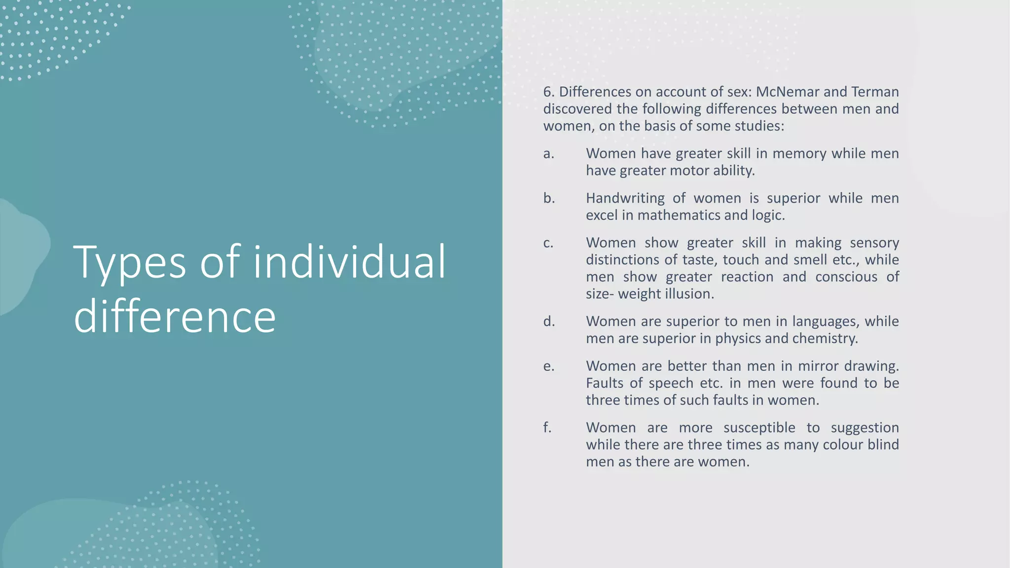 Individual differences | PPTX