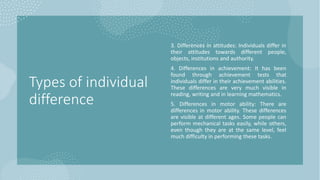 Individual differences | PPTX