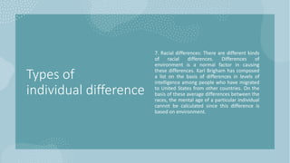 Individual differences | PPTX