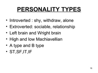 Individual Differences Personality | PPT