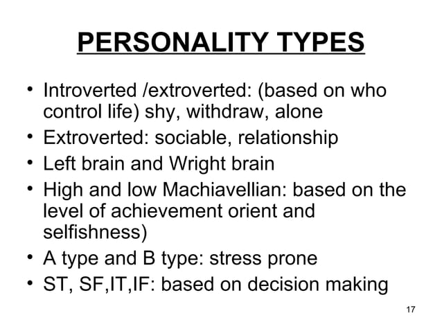Individual Differences Personality | PPT