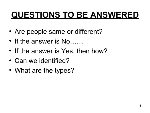 Individual Differences Personality Ppt