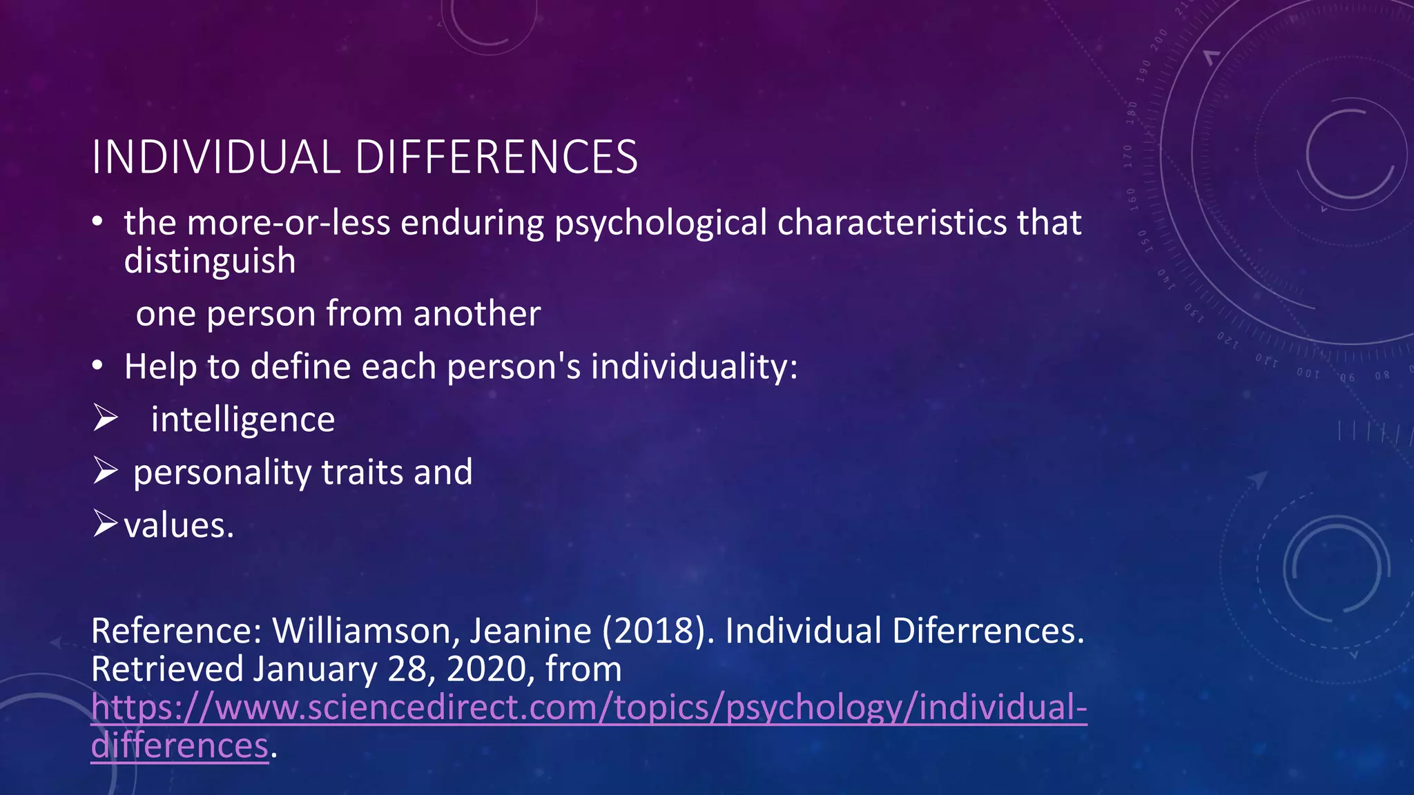 INDIVIDUAL DIFFERENCES - Theories Of Intelligence | PPTX