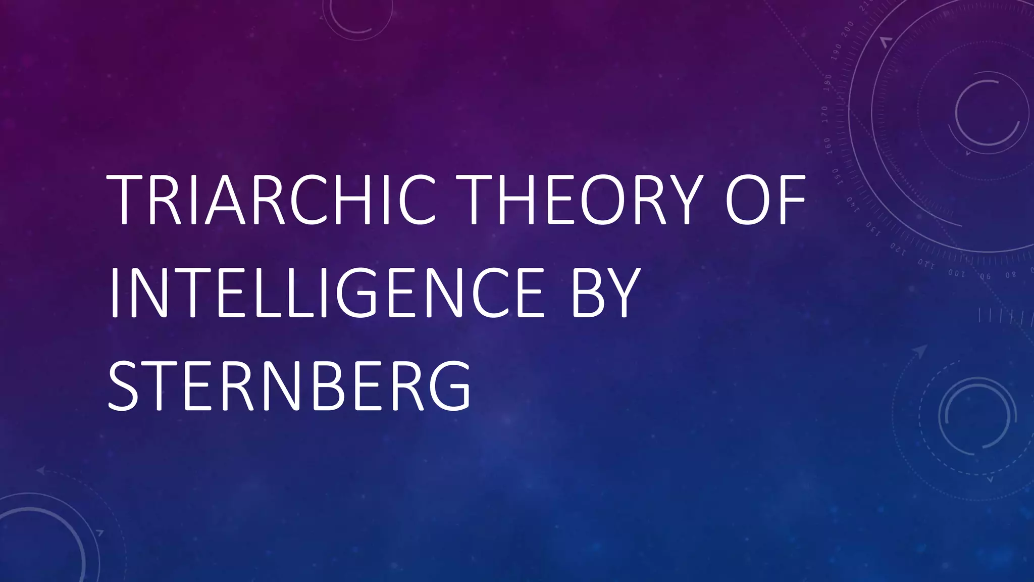 INDIVIDUAL DIFFERENCES - Theories Of Intelligence | PPTX