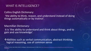 INDIVIDUAL DIFFERENCES - Theories Of Intelligence | PPTX