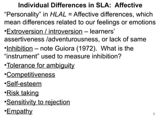 Individual differences 2 | PPT