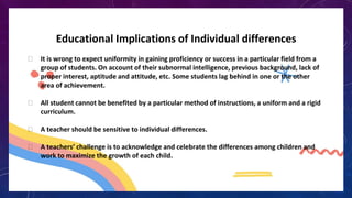 Individual differences (aida purificacion david) mat science | PPTX
