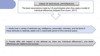 INDIVIDUAL DIFFERENCES AND ASSESSMENT | PPTX