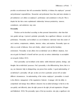 Individual differences at work | PDF