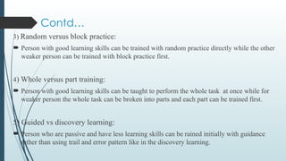 individual differences final and motor control | PPTX