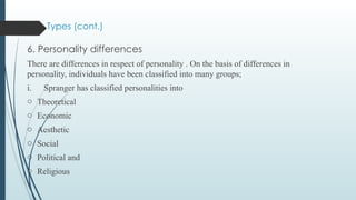 individual differences final and motor control | PPT
