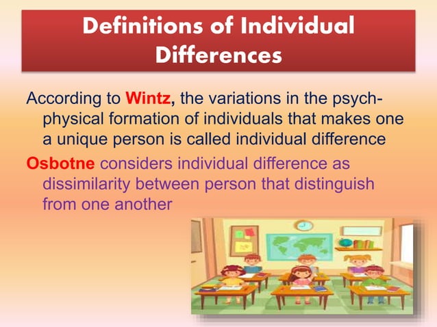 Individual Differences in Learners | PPTX