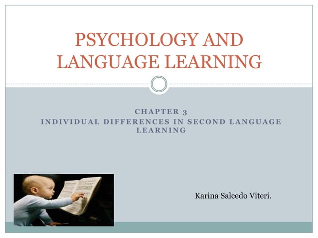 Individual differences in second language learning | PPT