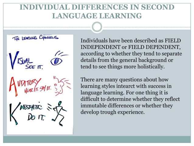 Individual differences in second language learning | PPT