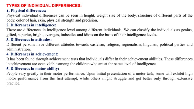 individual differences.pptx | Science