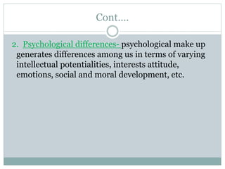 Individual diffrences | PPTX