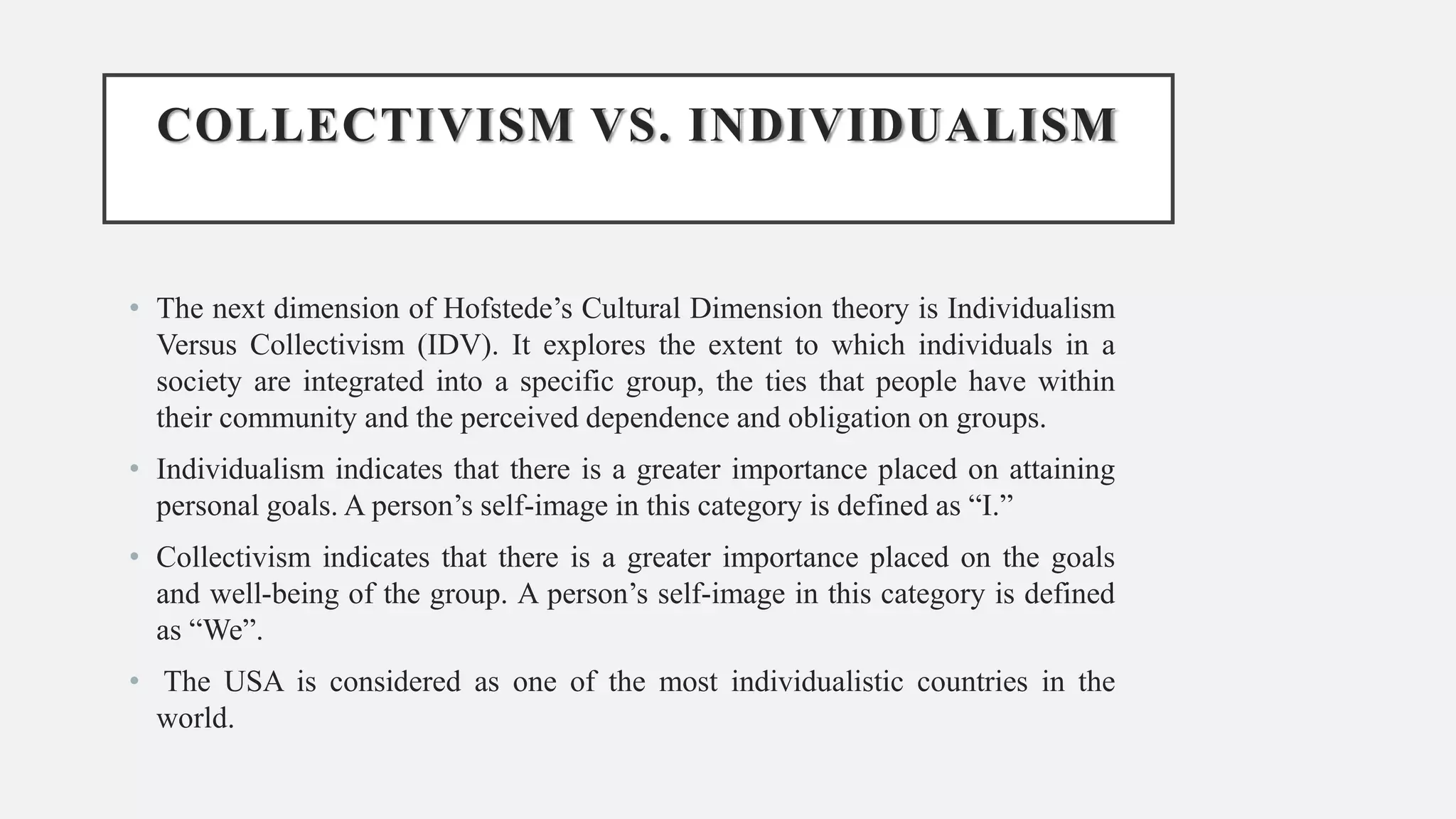 Hofstede cultural dimensions theory | PPTX