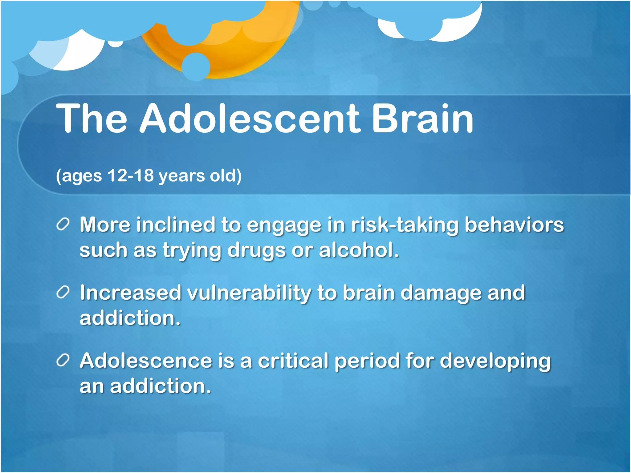 EPS 558 Individual exploration: Adolescent Addiction | PPT