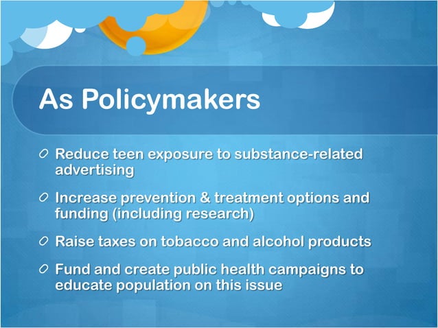 EPS 558 Individual exploration: Adolescent Addiction | PPT