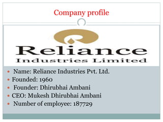 Individual factor of stress in reliance industries | PPTX
