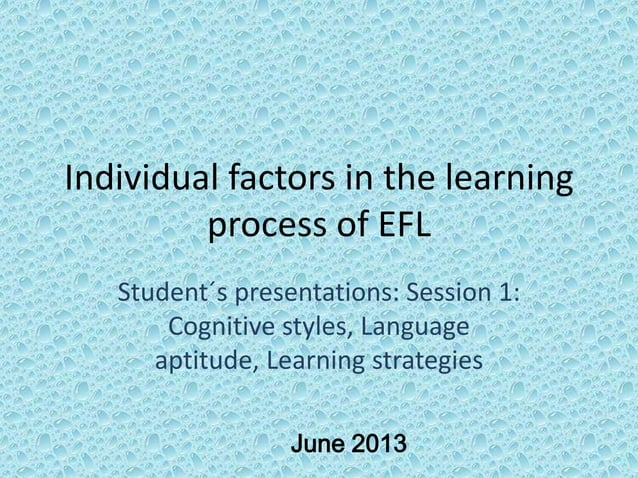 Individual factors students´presentation | PPT