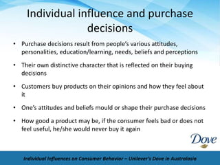 Individual influences on consumer behavior | PPTX | Business | Business ...