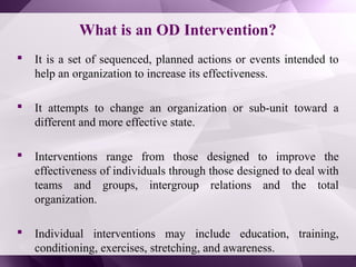 Individual intervention - Organizational Development | PPT