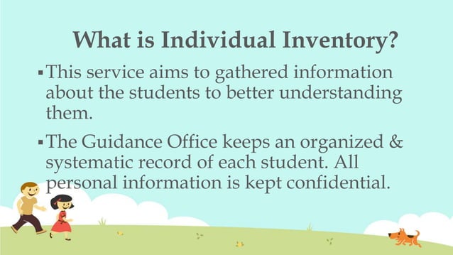 Individual inventory service | PPTX | Educational Assessment | Education