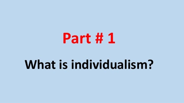 Individualism Meaning